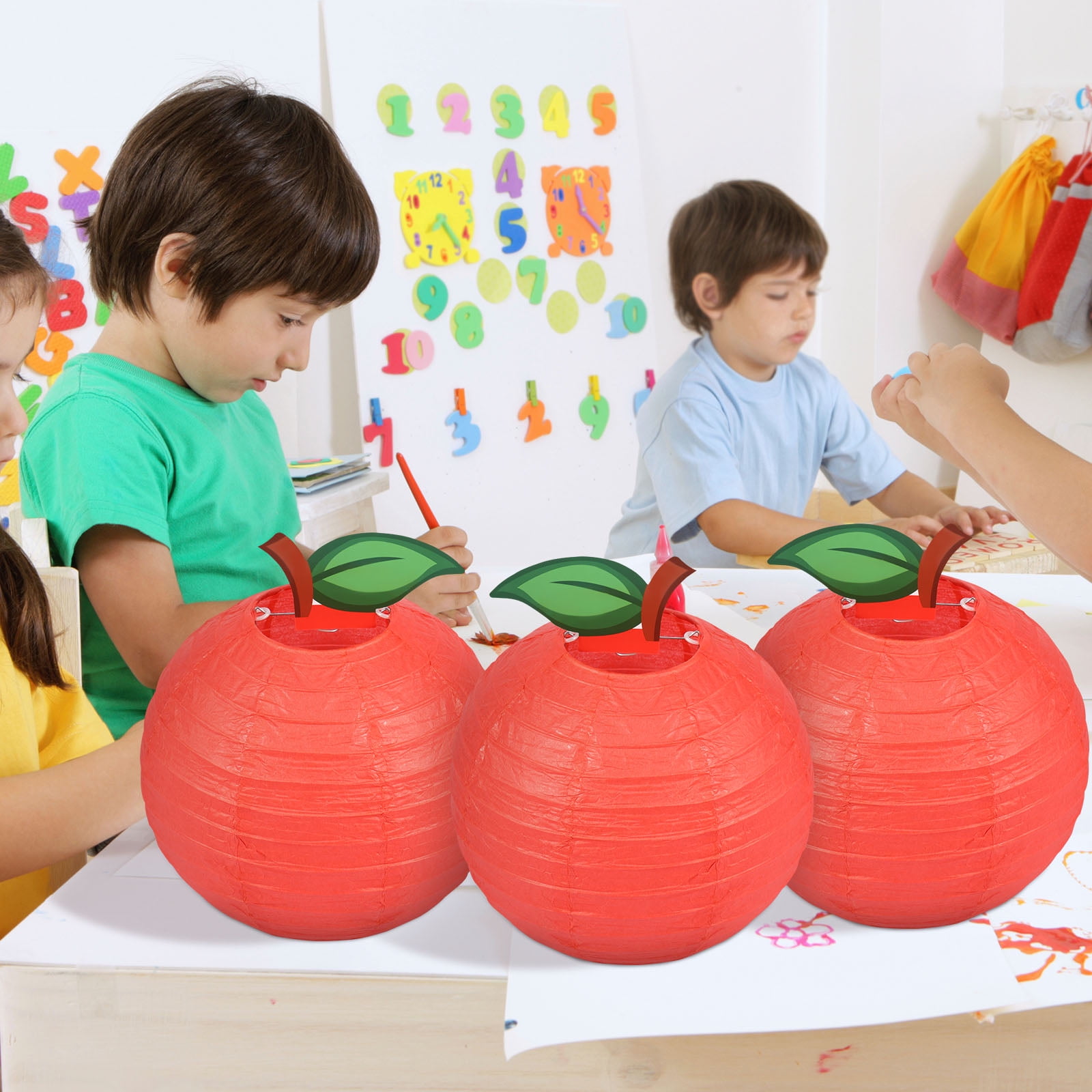 Threns Red Apples Classroom Decorations Paper Lanterns Fruits Cute Red ...