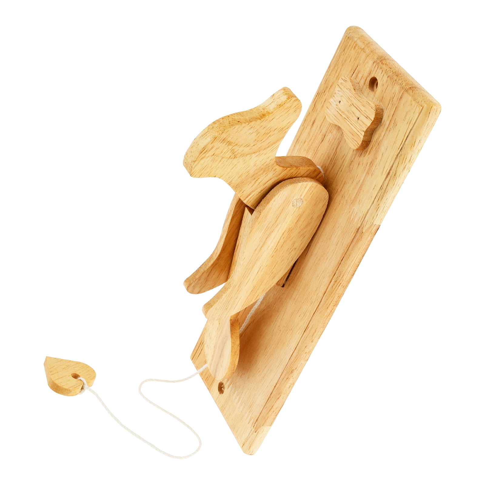 Threns Wood Woodpecker Knocker Pull Cord Woodpecker Doorbell Glue Mount ...