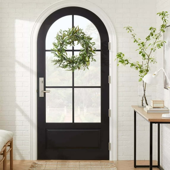 Threshold Designed With Studio McGee- 26 in Artificial Olive Leaves Wreath Green - Walmart.com