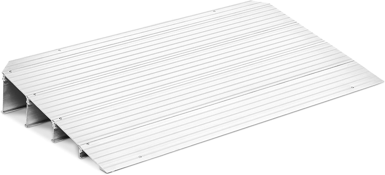 Threshold Ramp 4" Rise Portable Aluminum Adjustable Modular Non-Slip ...
