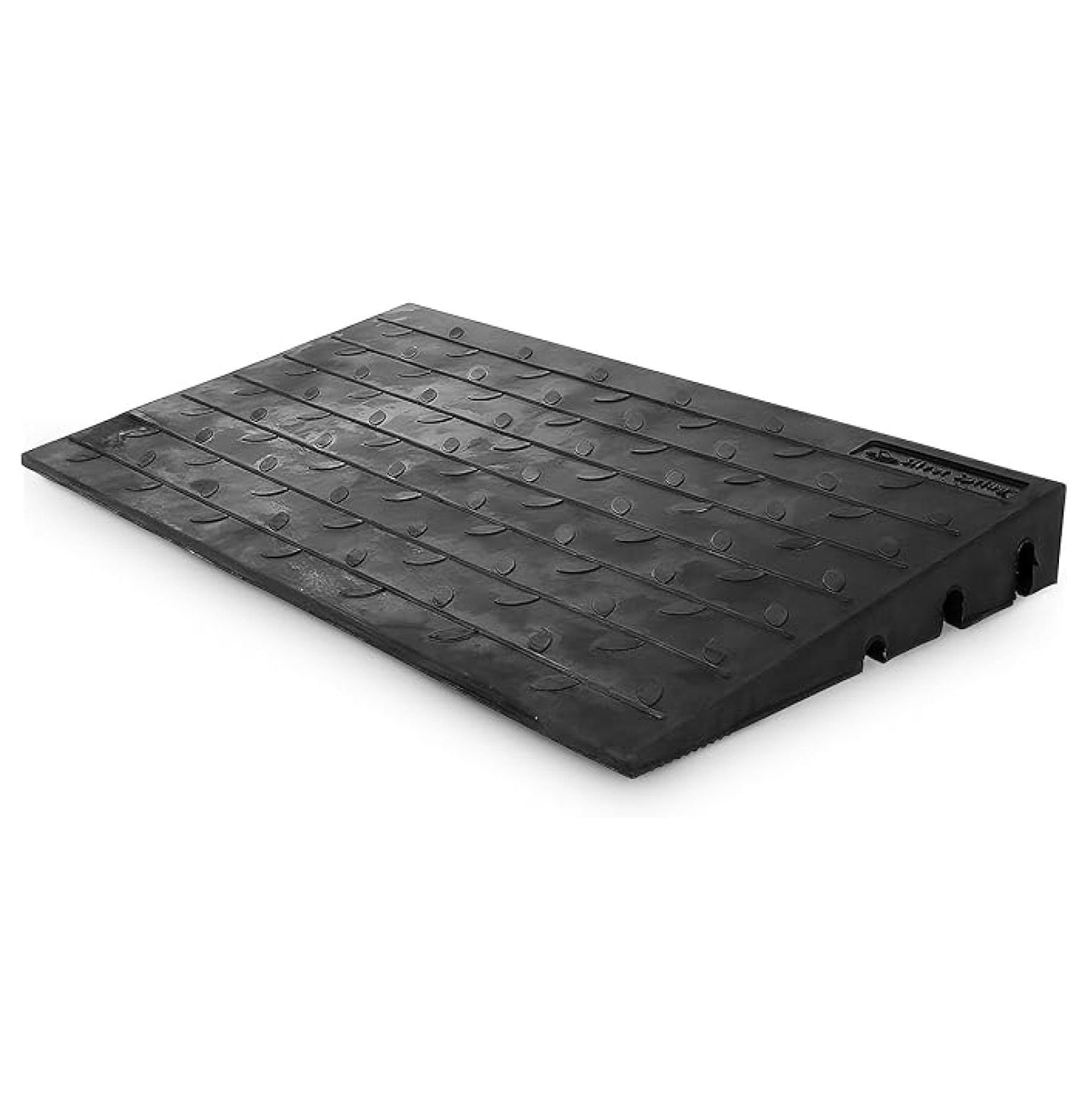 Threshold Ramp, Solid Rubber 4" Riser with 3 Channels, Black - Mobility ...