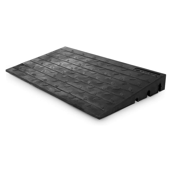 Threshold Ramp, Solid Rubber 4" Riser with 3 Channels, Black - Mobility ...