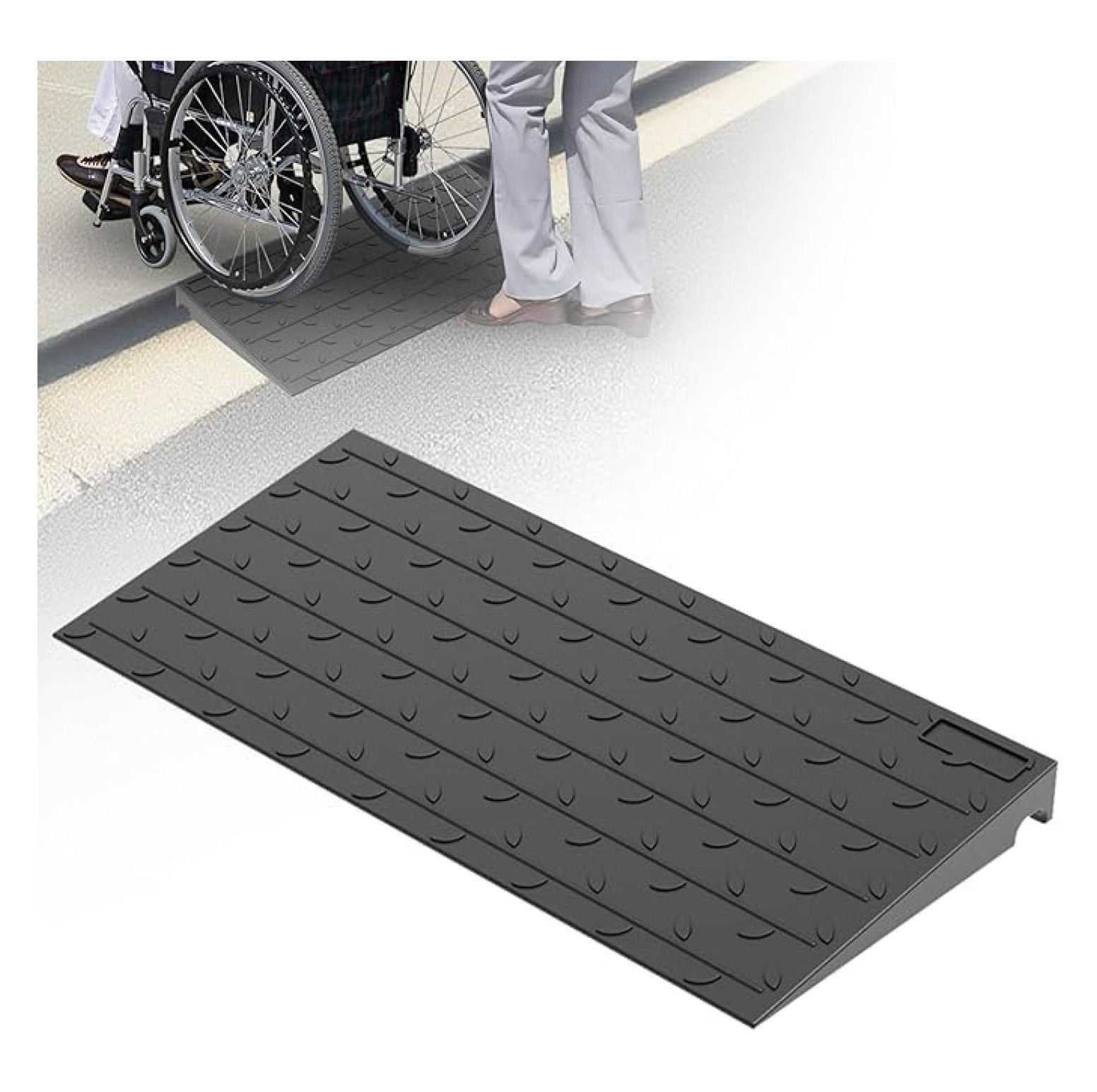 Threshold Ramp for Doorways 2.5" , Heavy-Duty Rubber Wheelchair Ramp ...