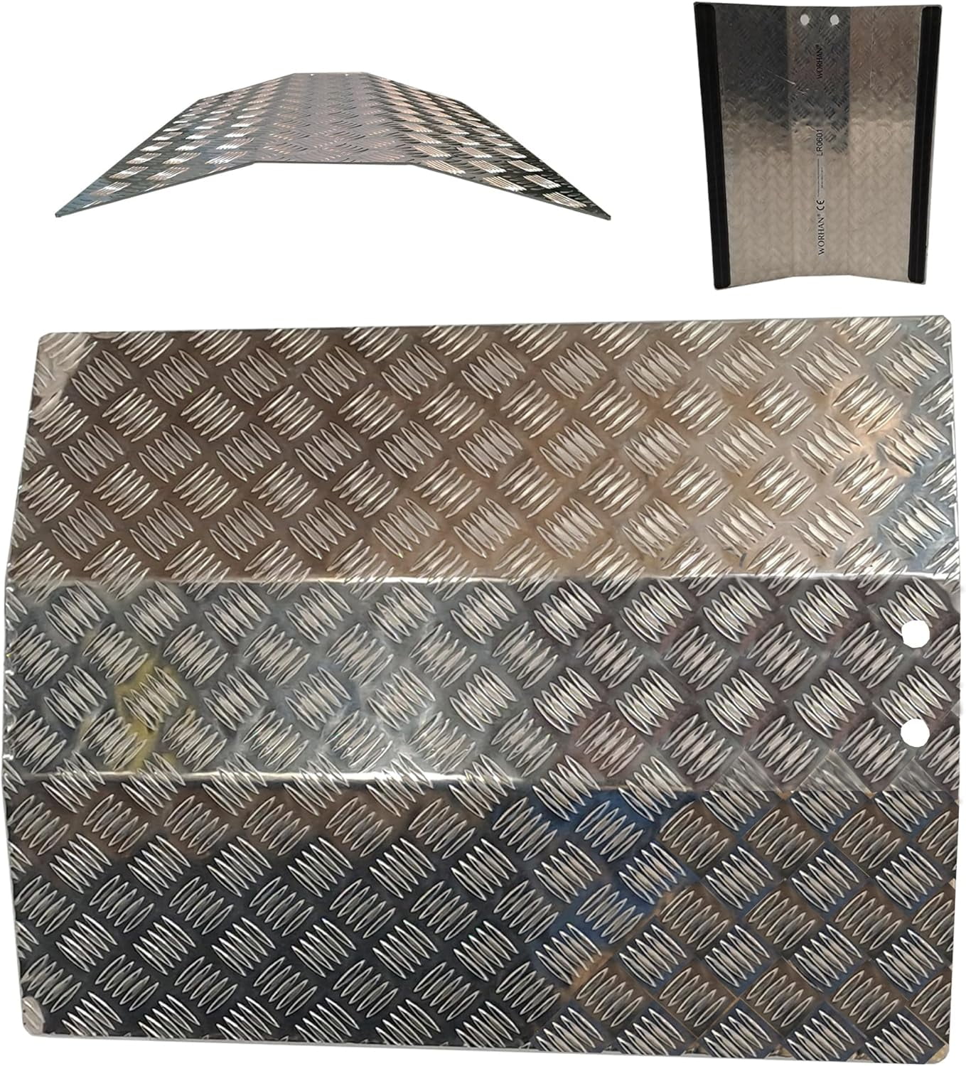 Threshold Ramp for Wheelchair Rigid Aluminum Loading Platform Non-Slip ...