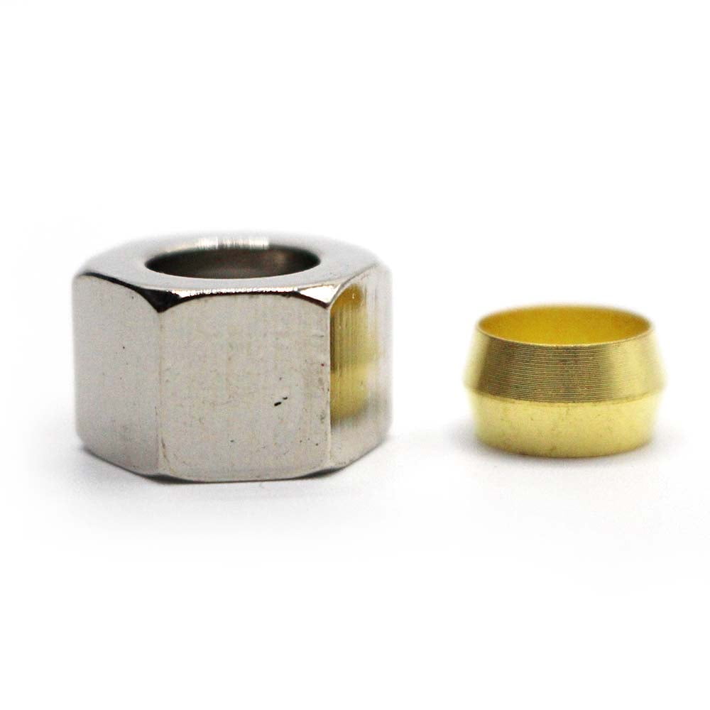 Thrifco 4400120 3/8 Inch Compression Nut with Ferrule Sleeve - Chrome ...