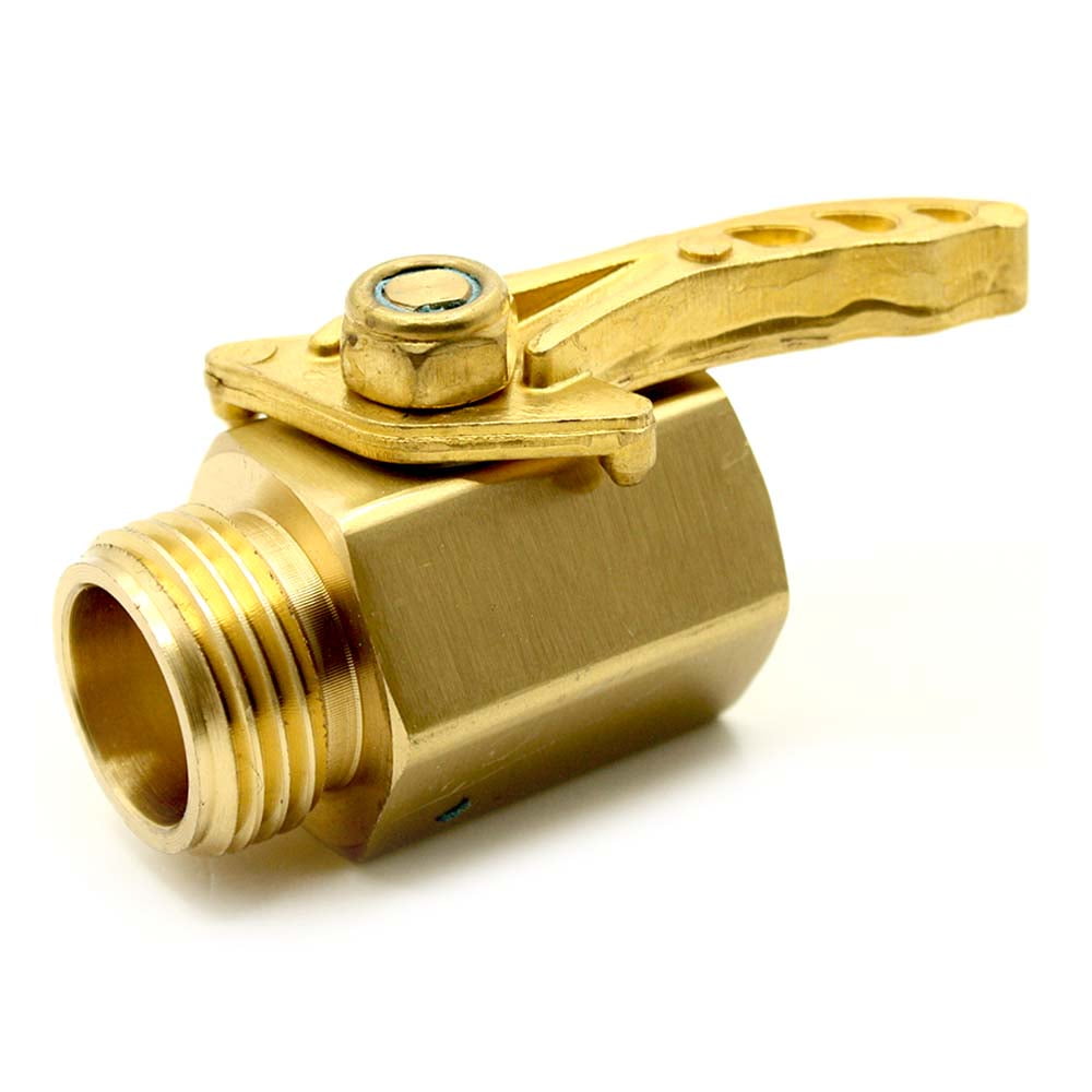 Thrifco 4403380 Heavy Duty 3/4 Inch Brass Garden Hose Shut Off Valve ...