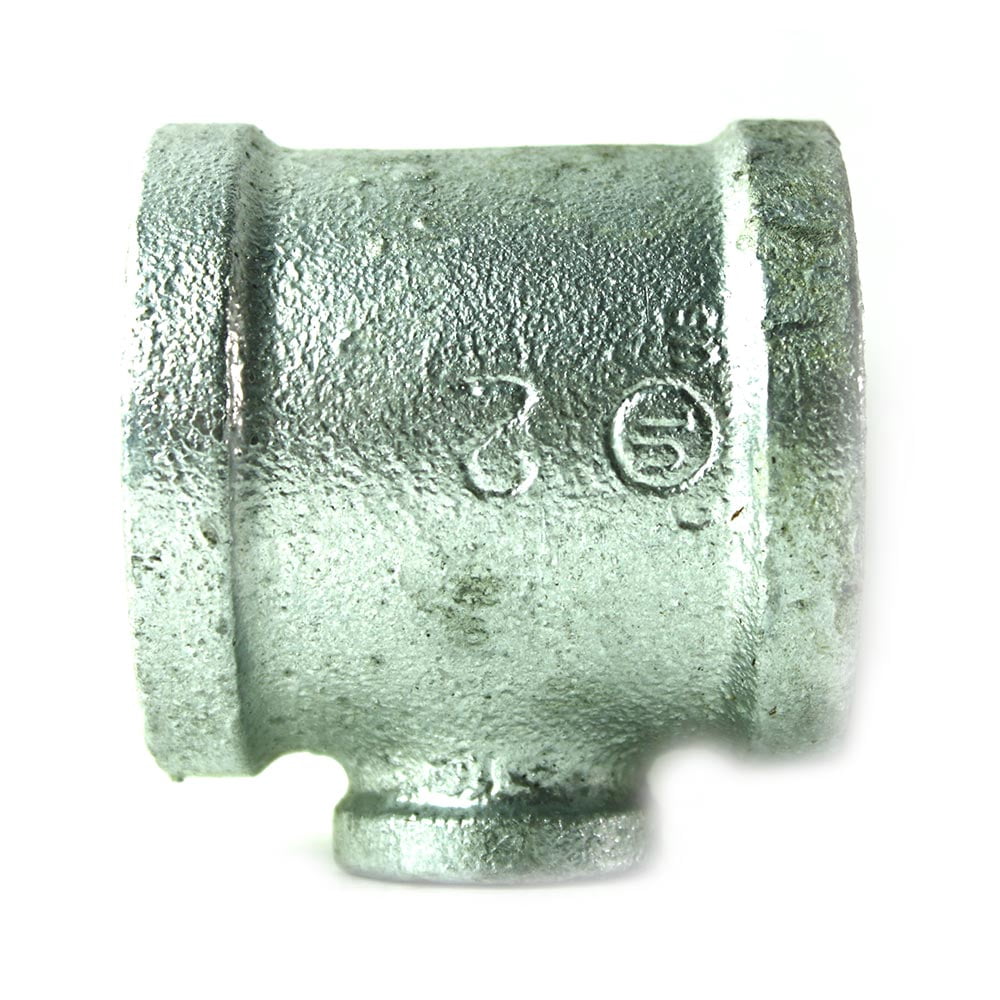 Thrifco 5217091 2 Inch x 2 Inch x 3/4 Inch Galvanized Steel Reducer Tee ...