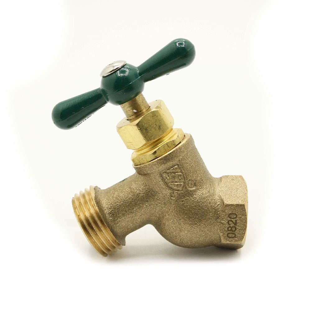 Thrifco 6415106 1/2 Inch FIP x 3/4 Inch GHT Brass No-Kink Hose Bibb - ARROWHEAD - Walmart.com