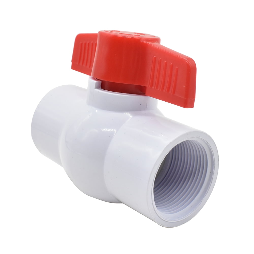 Thrifco 6415423 1-1/4 Inch Threaded PVC Ball Valve - Red Handle ...