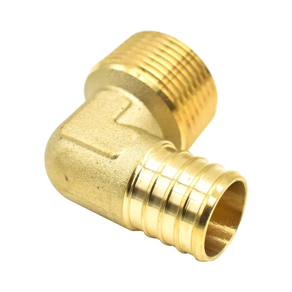 Thrifco 7910136 3/4" x 3/4" Brass Elbow F1807 x MPT Lead Free - PEX (B ...