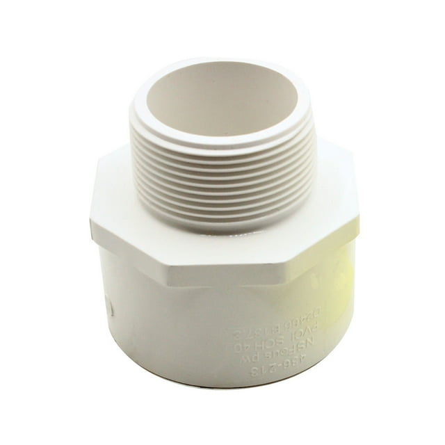 Thrifco 8113192 1-1/2 Inch Male Thread x 2 Inch Slip PVC Adapter SCH 40 ...
