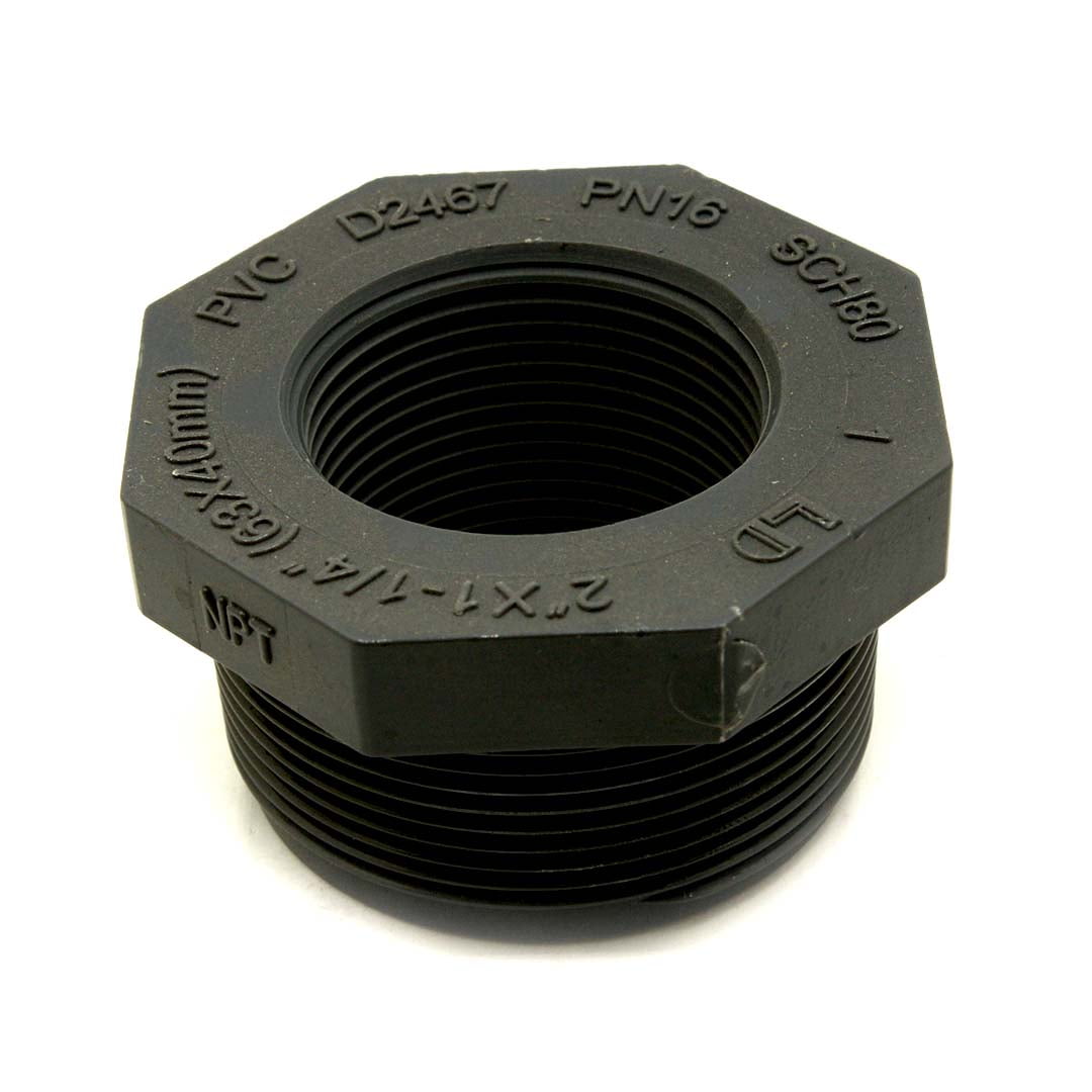 Thrifco Plumbing 8213600 2 Inch X 1-1/4 Inch Threaded X Threaded Pvc ...