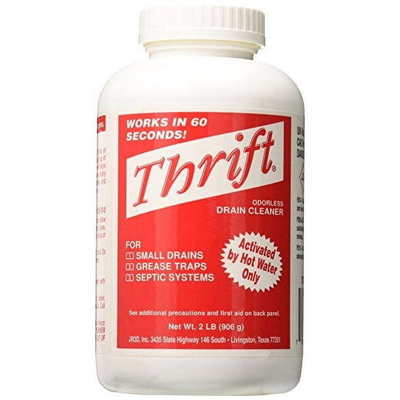 Thrift T-200 Drain Cleaner, 2 lbs, Industrial Drain Opener, Grease Trap ...