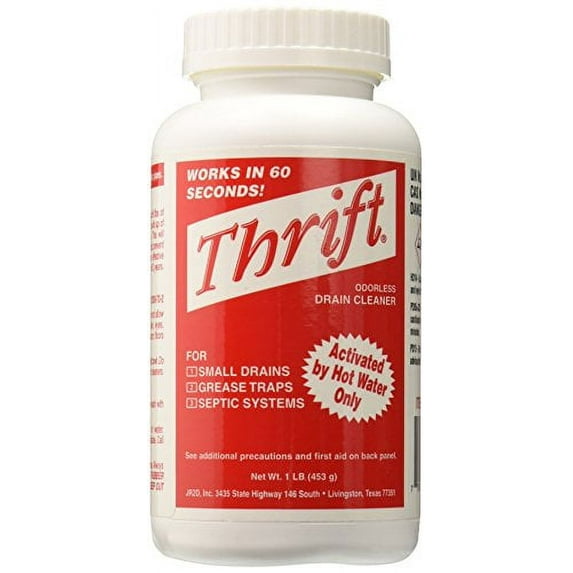 Thrift T-200 Drain Cleaner, 2 lbs, Dissolves Hair, Grease, Soap Scum ...
