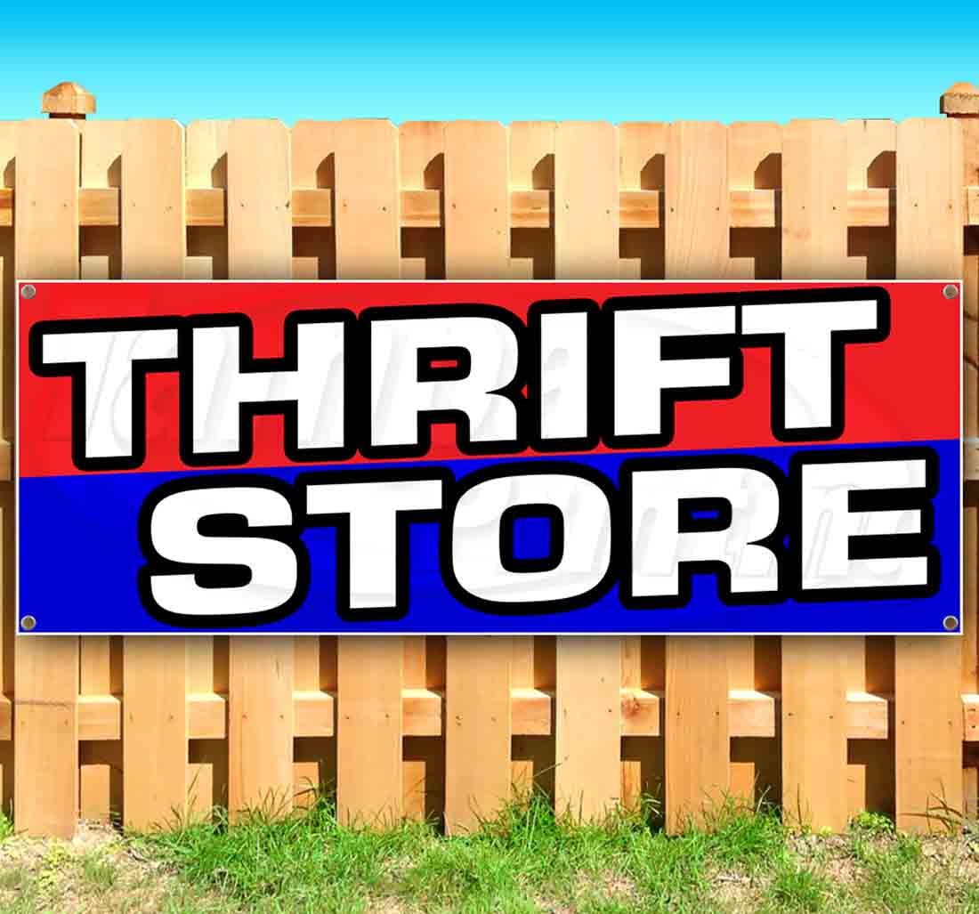 Thrift Store 13 oz Vinyl Banner With Metal Grommets - Walmart.com