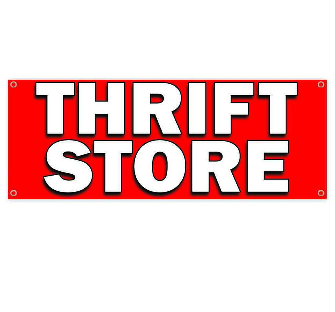 Thrift Store 13 oz Vinyl Banner With Metal Grommets - Walmart Business ...