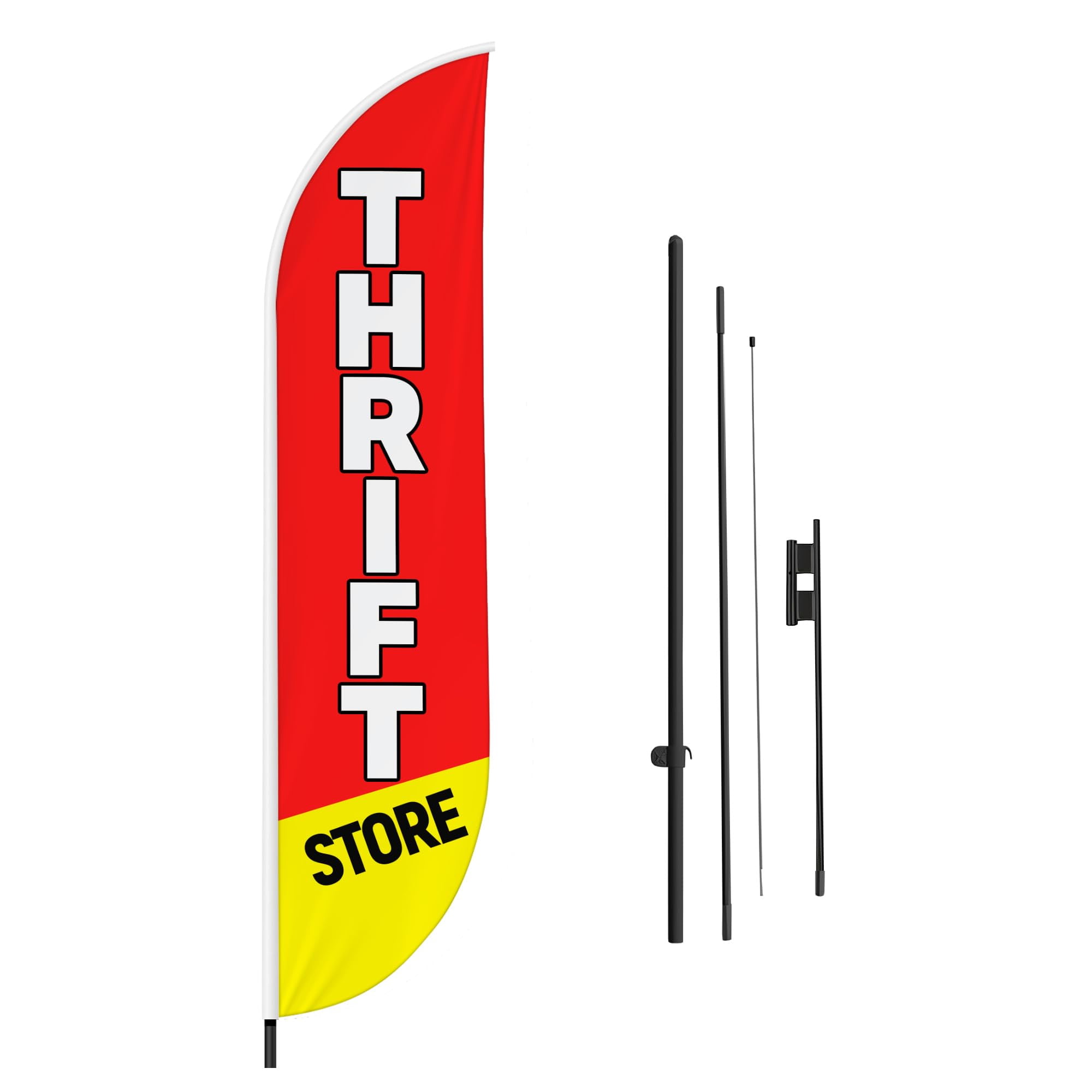 Thrift Store Feather Flag(11.5Feetx2.5Feet) By Dreamcontroller For ...