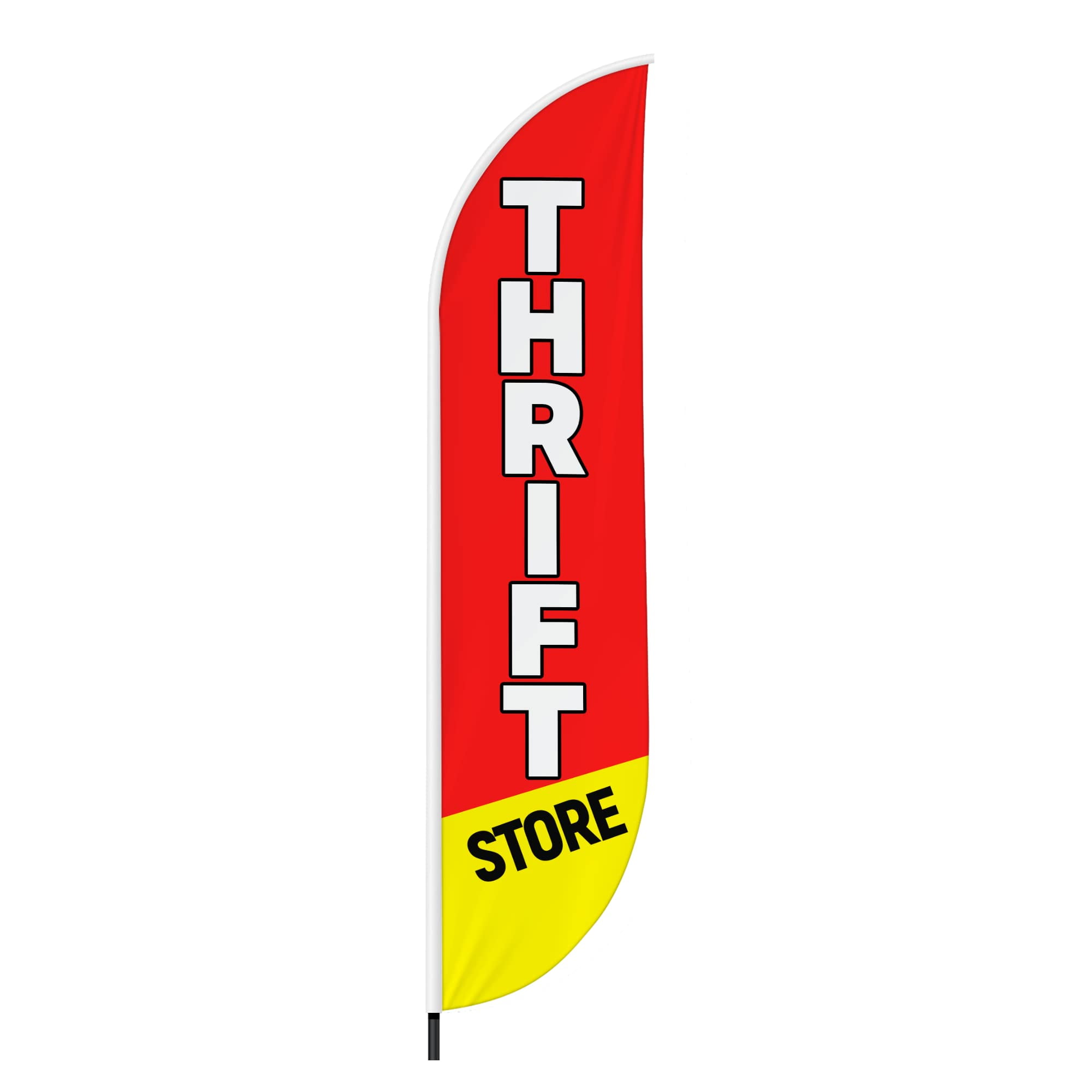 Thrift Store Feather Flag(11.5feetX2.5feet) by DreamController ...