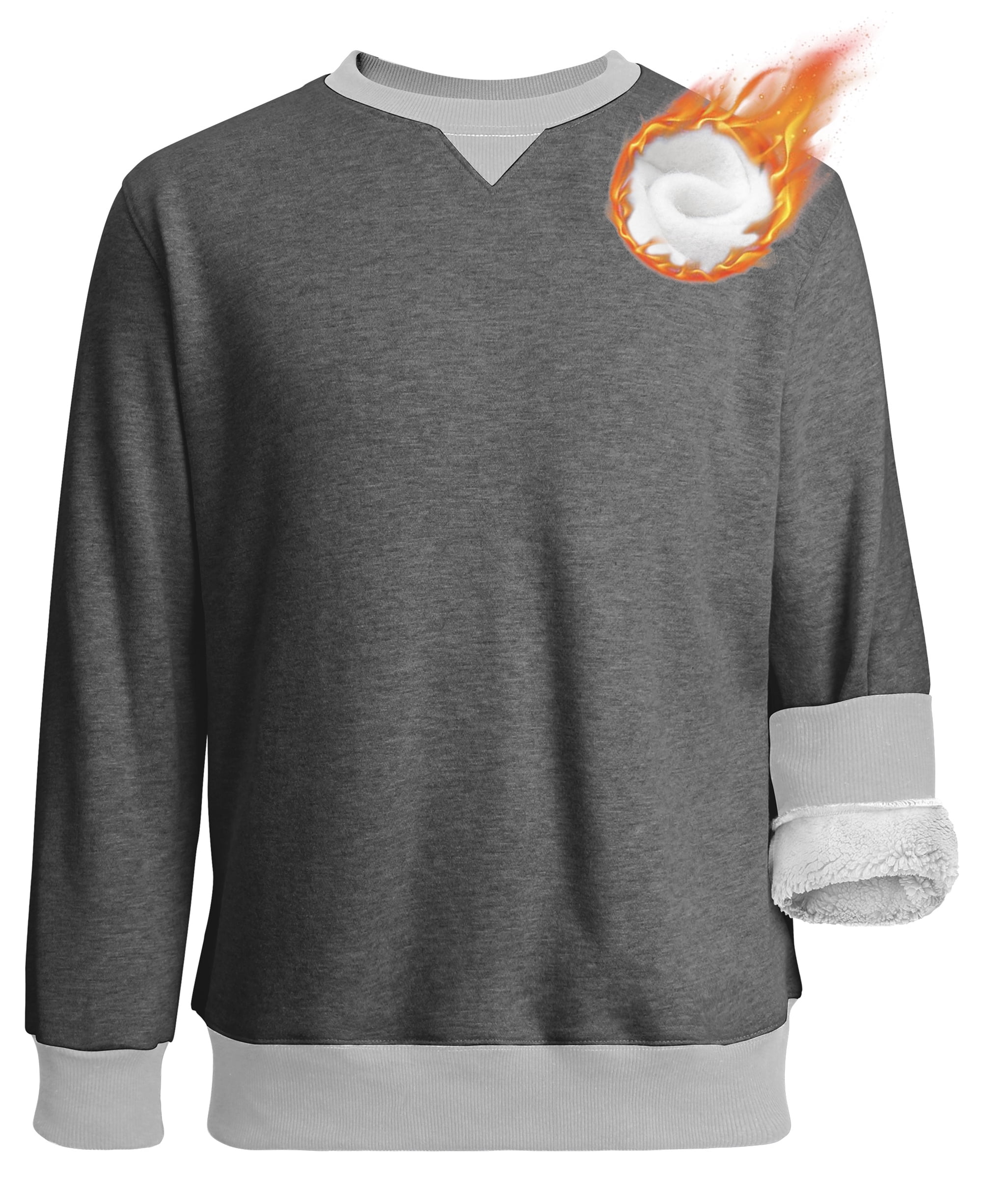 Thrilos Mens Sweatshirts Fleece Crewneck Long Sleeve Sweatshirt Color ...