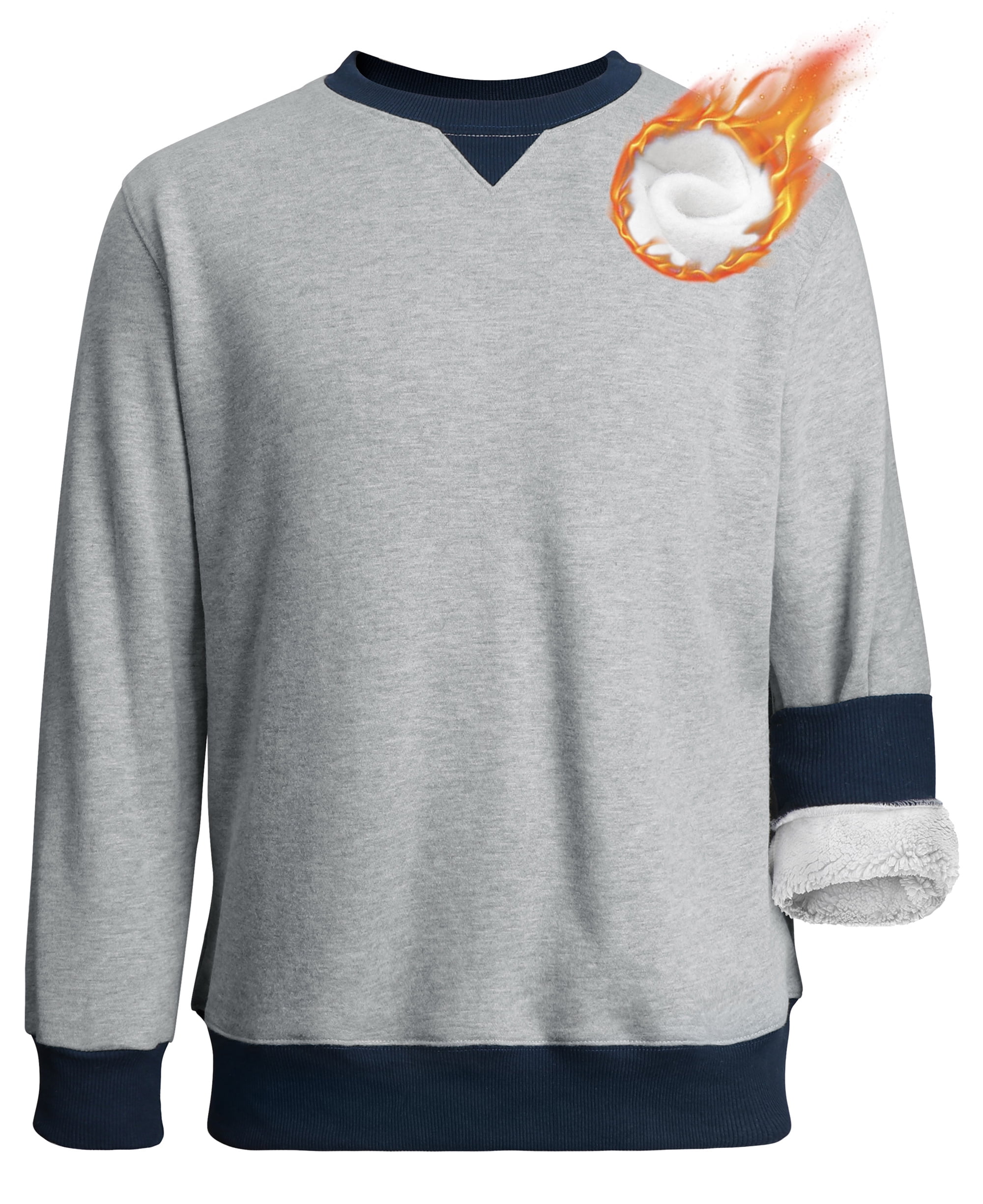 Thrilos Mens Sweatshirts Fleece Crewneck Long Sleeve Sweatshirt Color ...