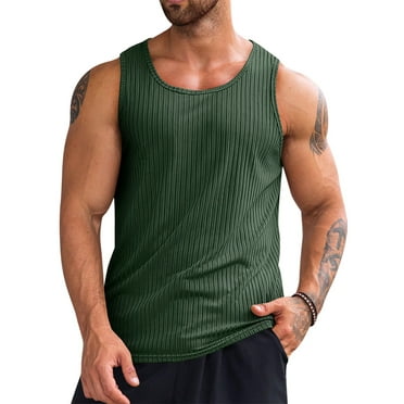 Cauagu Lemons And Chili Print Men's Sleeveless Muscle Shirts,Tank Tops Quick Dry Workout Tank ...