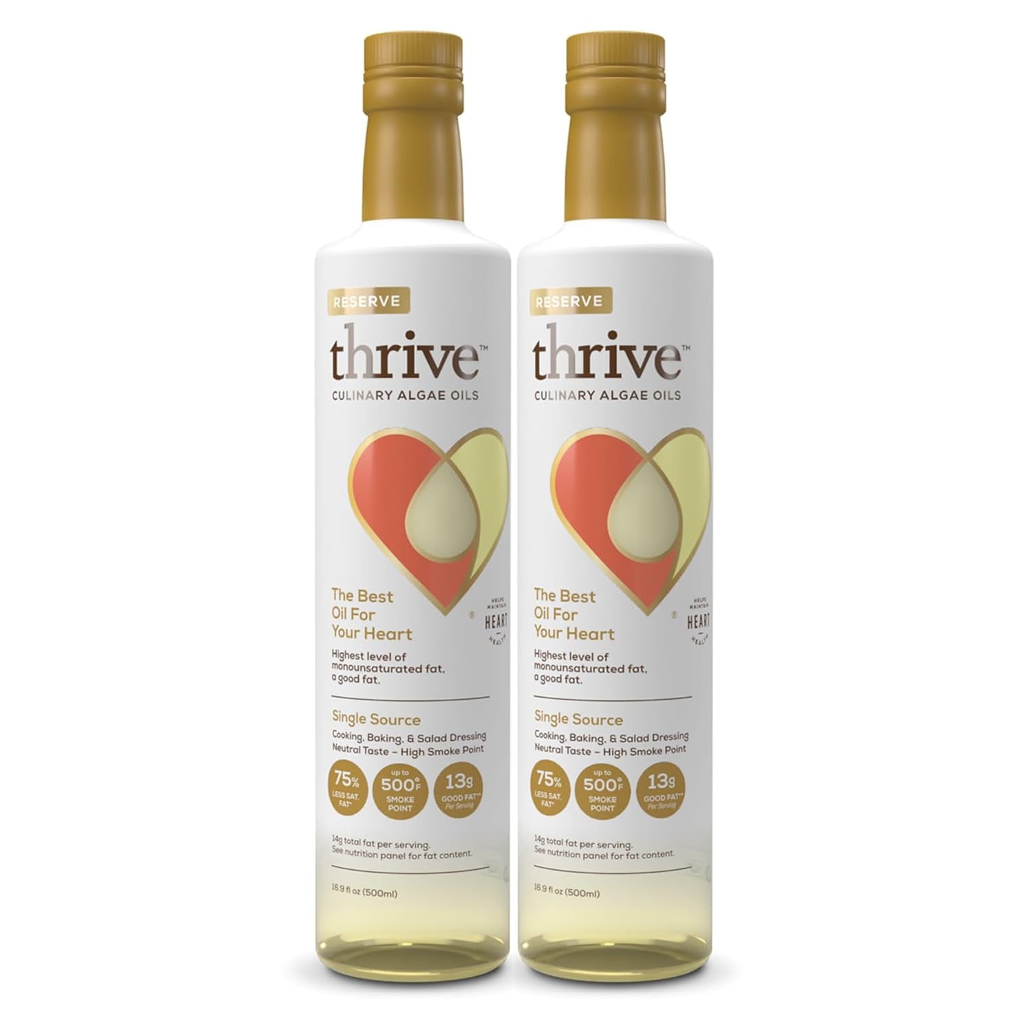 Thrive Algae Cooking Oil - Heart and Health-Conscious Cooking Oil, Rich ...