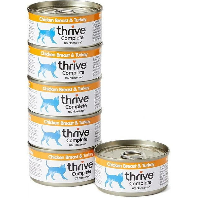 Thrive Complete Chicken Breast and Turkey Wet Cat Food 75g x 6 PACK ...