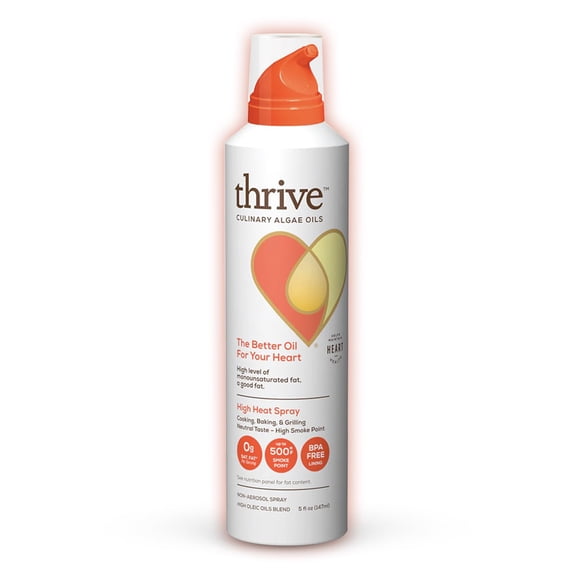 Thrive Cooking Spray, 5 fl oz, High Heat Algae Oil Blend, 500¬∞F Smoke ...