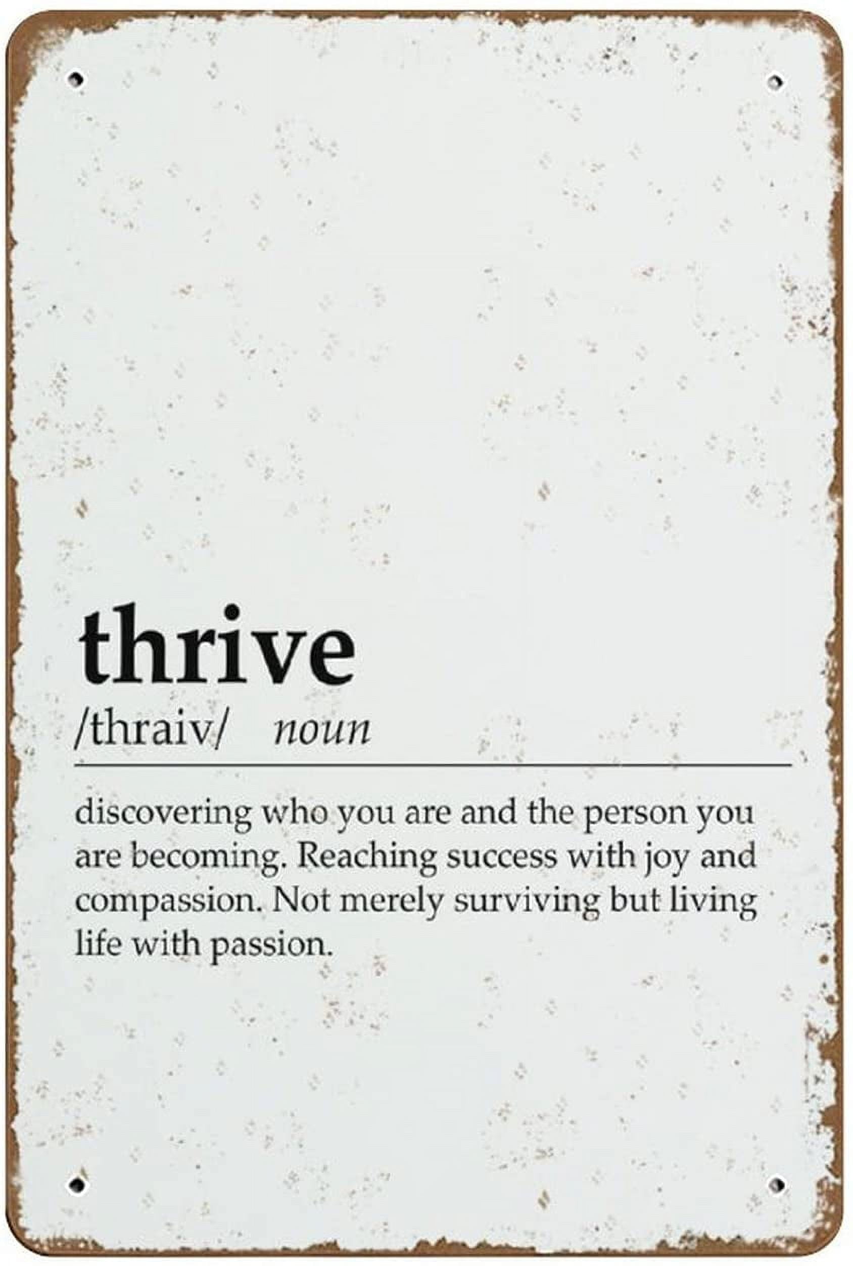 Thrive Definition Inspirational Decor Thrive Poster Inspirational ...