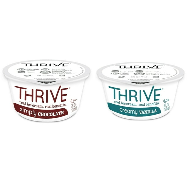 Thrive Frozen Nutrition Chocolate/Vanilla Ice Cream Variety Pack, 6 ...