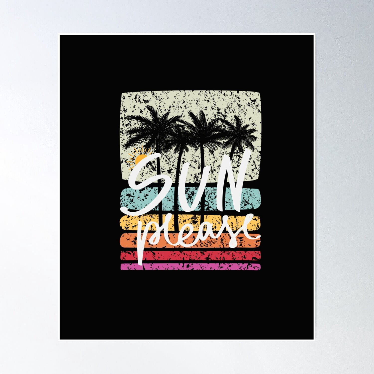 Thrivia Summer Hot Beach Sun Please Poster Wall Art, Modern Wall Decor ...