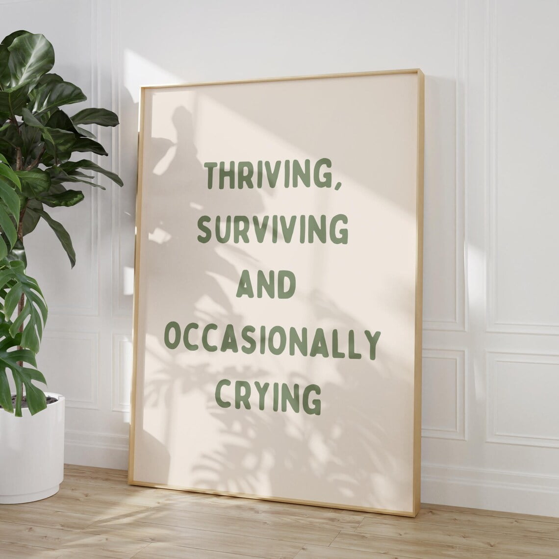 Thriving Surviving And Occasionally Crying Poster, Motivational Poster ...
