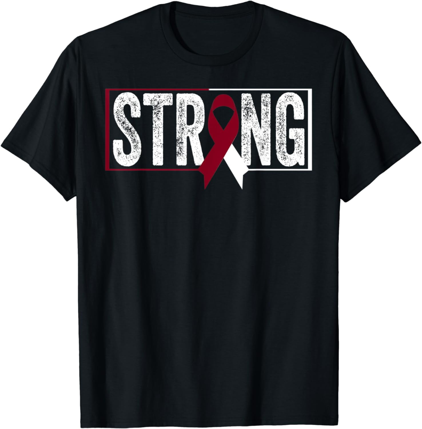 Throat Cancer Shirt Oral Head Neck Cancer Awareness Strong T-Shirt ...