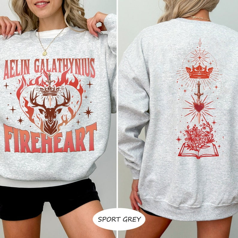 Throne Of Glass Fan Sweatshirt, Fireheart Aelin Galathynius Shirt ...