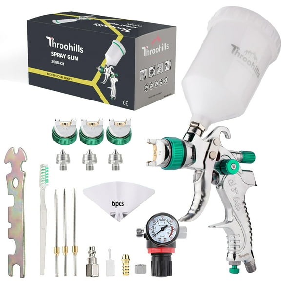 22 oz. Professional Composite HVLP Air Spray Gun Detail Paint Sprayer ...