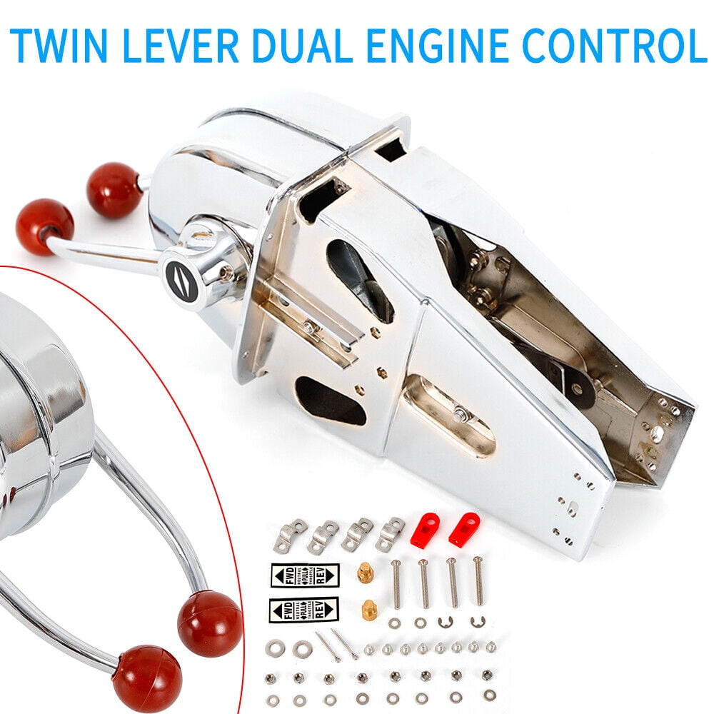Throttle Control Boat Dual Control Lever Twin Lever Handle for Marine ...