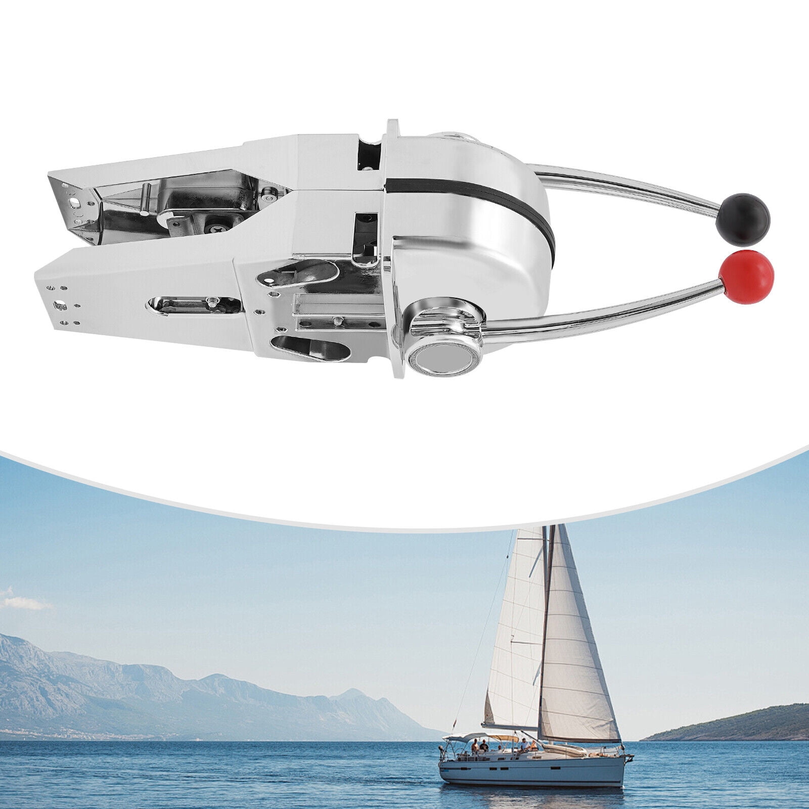 Throttle Control, Boat Dual-handle Controller Modern Zinc Alloy Double ...