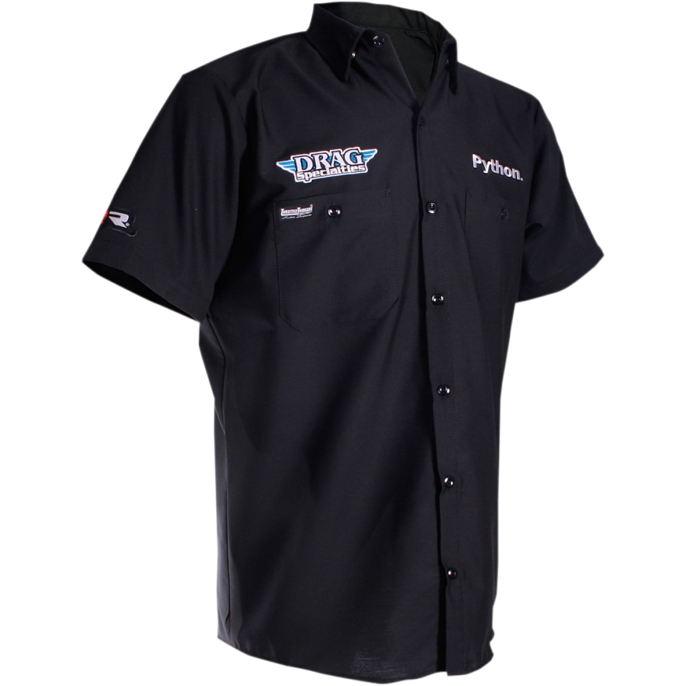 Throttle Threads Drag Specialties Mens Short Sleeve Shop Shirt Black MD ...