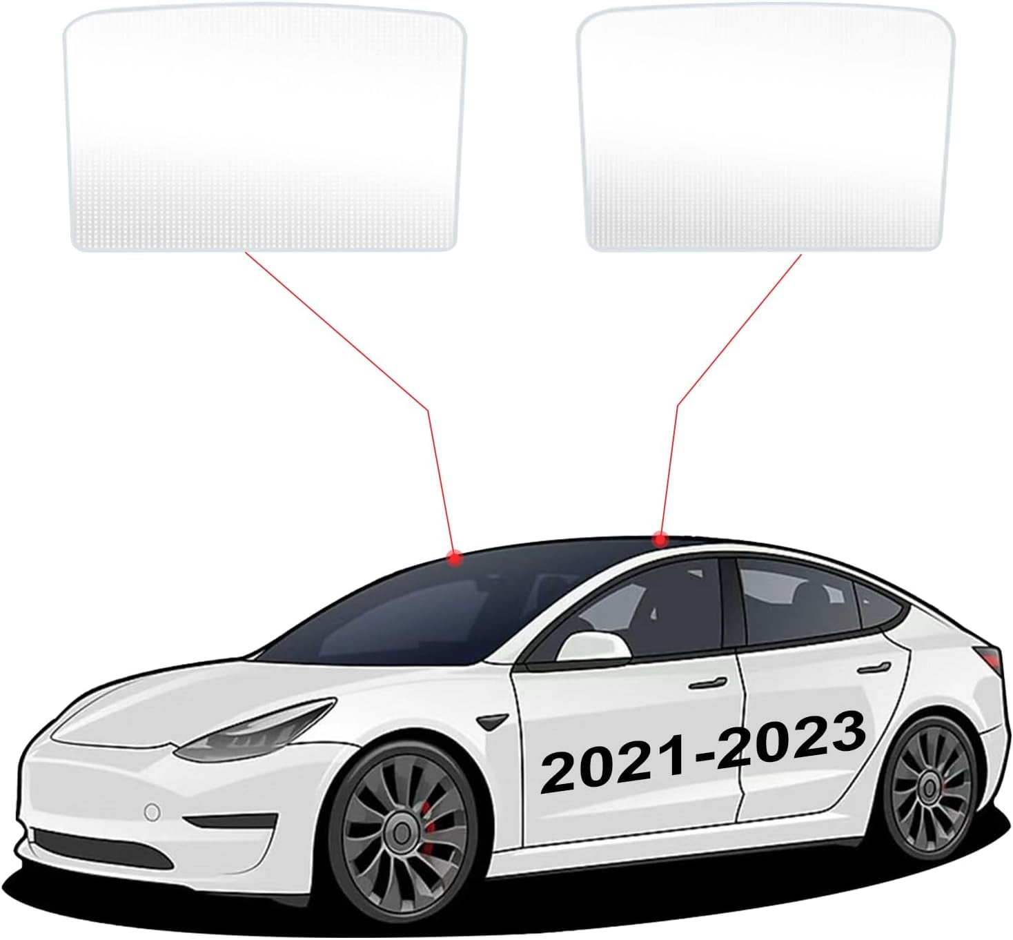 ThrottleT-Glass Roof Sunshade for Tesla Model 3 2023-2021 Insulation UV ...
