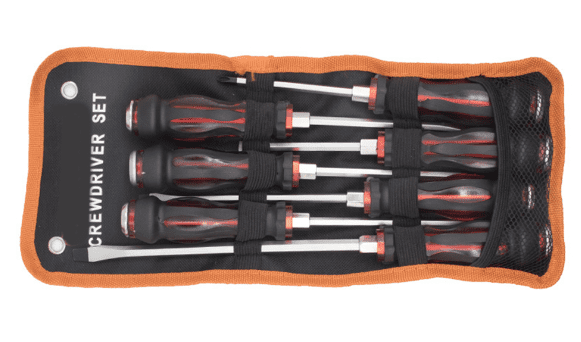 Through-Hole Screwdriver With Magnetic Tapping Cross And Flat Head ...