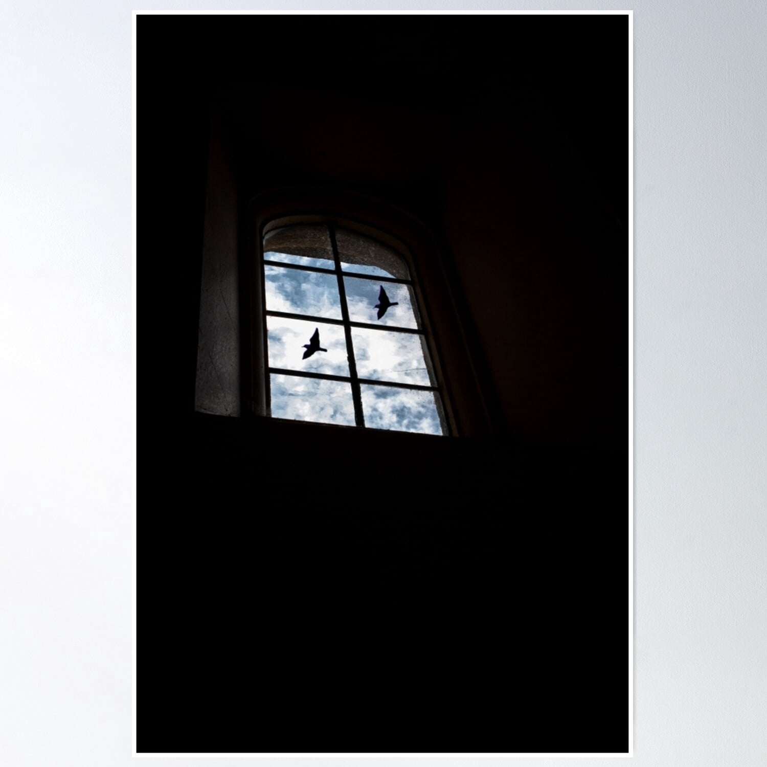 Through The Arched Window Poster Wall Art, Modern Wall Decor, 8x12 ...