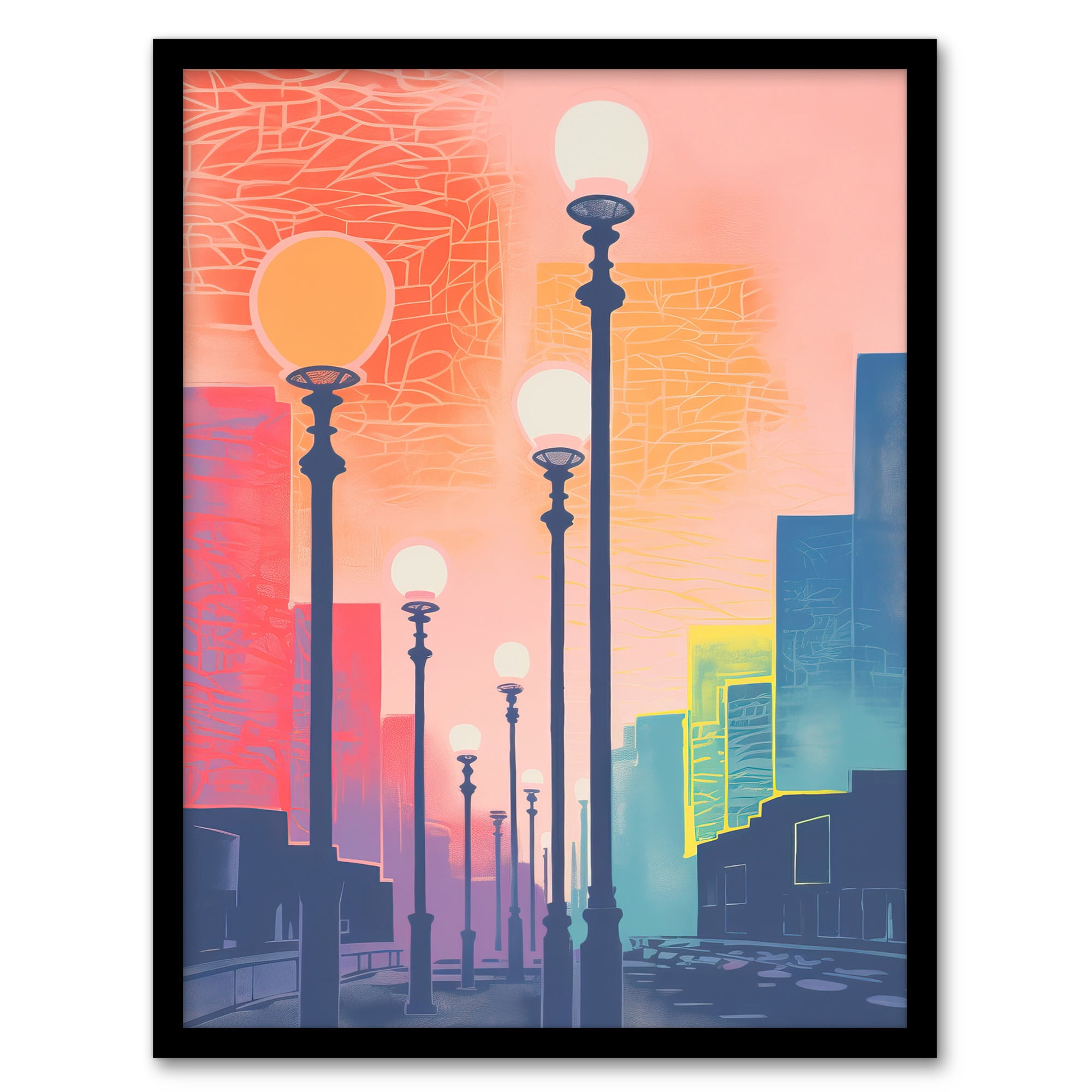 Through The Haze Of The Street Lights By Sofia Francis Colourful Simple ...