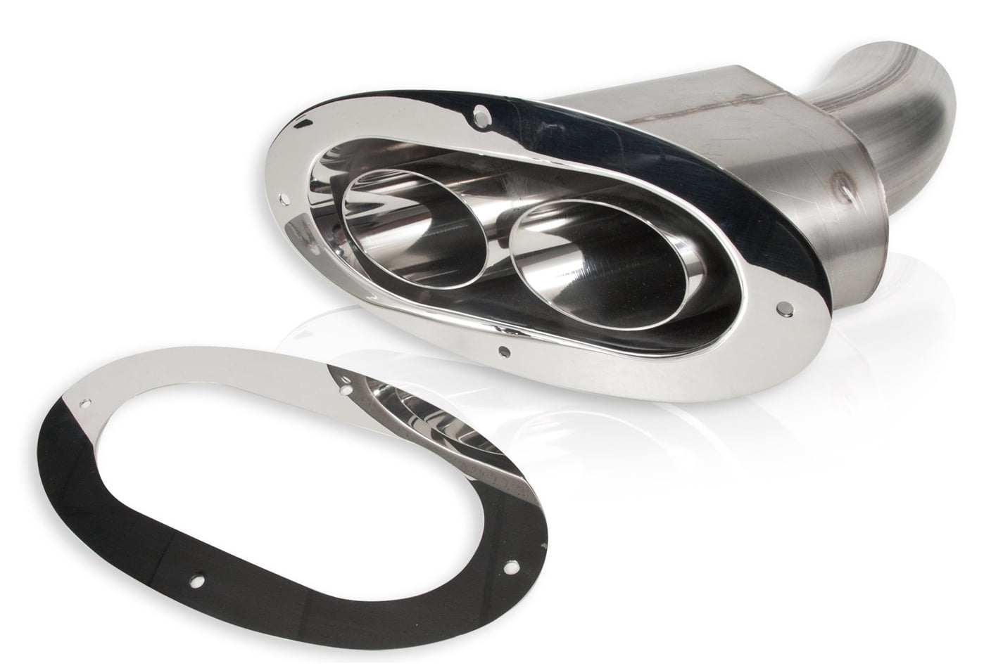 Through body Exhaust Tip Angled-Oval 3in Inlet - Walmart.com