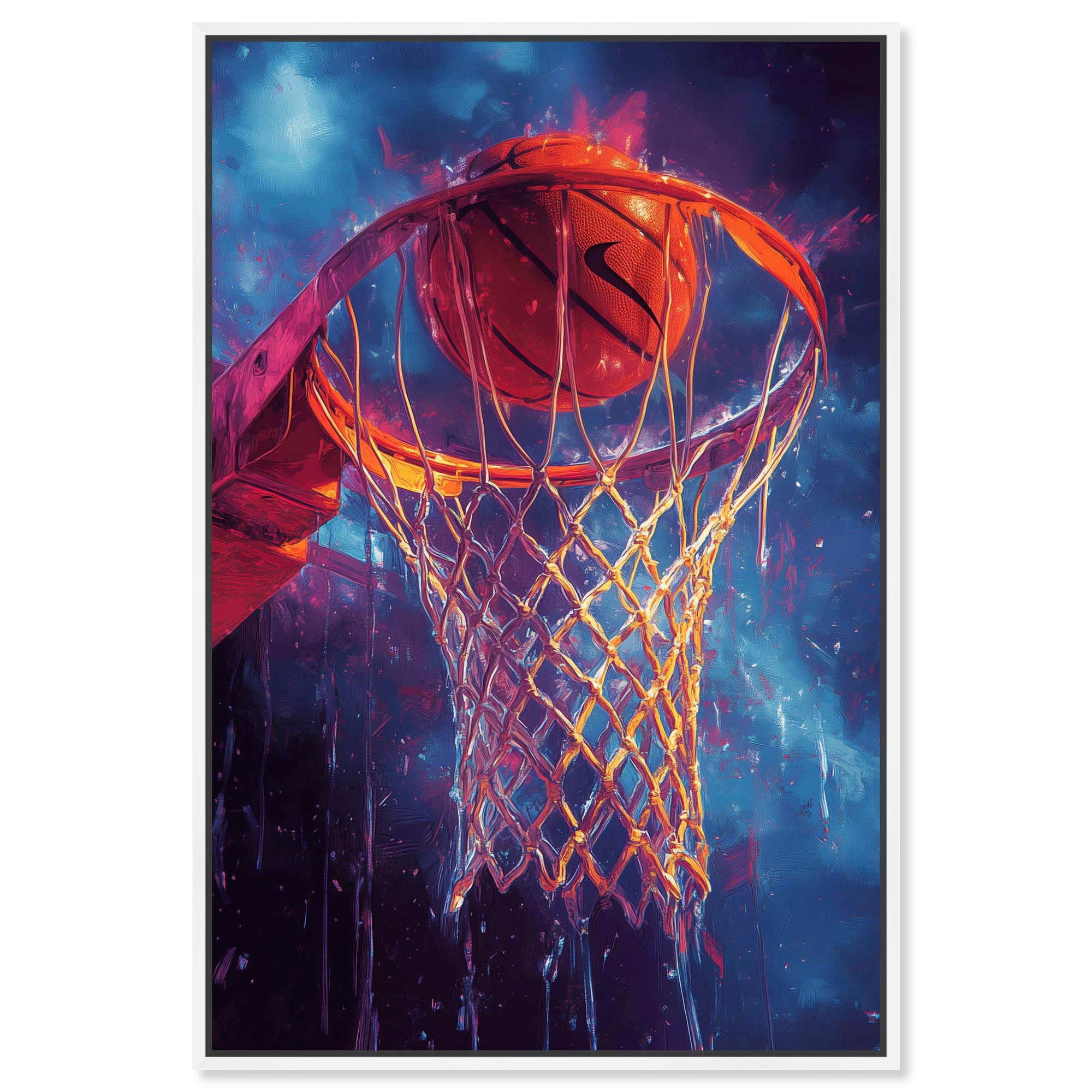 Through the Hoop Canvas Urban Posters by Art Remedy, White Frame, 36 x ...