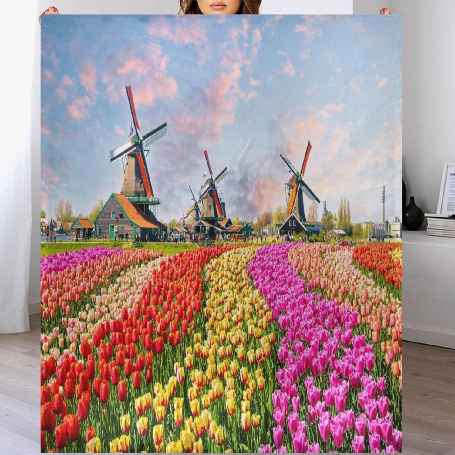 Throw Blanket for Couch 50x60 Inches Dutch Zaanse Schans Soft Cozy ...