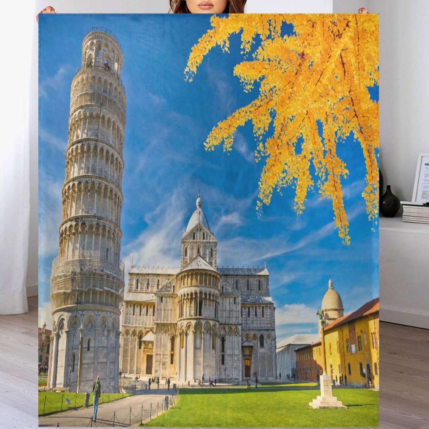 Throw Blanket for Couch 50x60 Inches Leaning Tower Pisa Soft Cozy ...