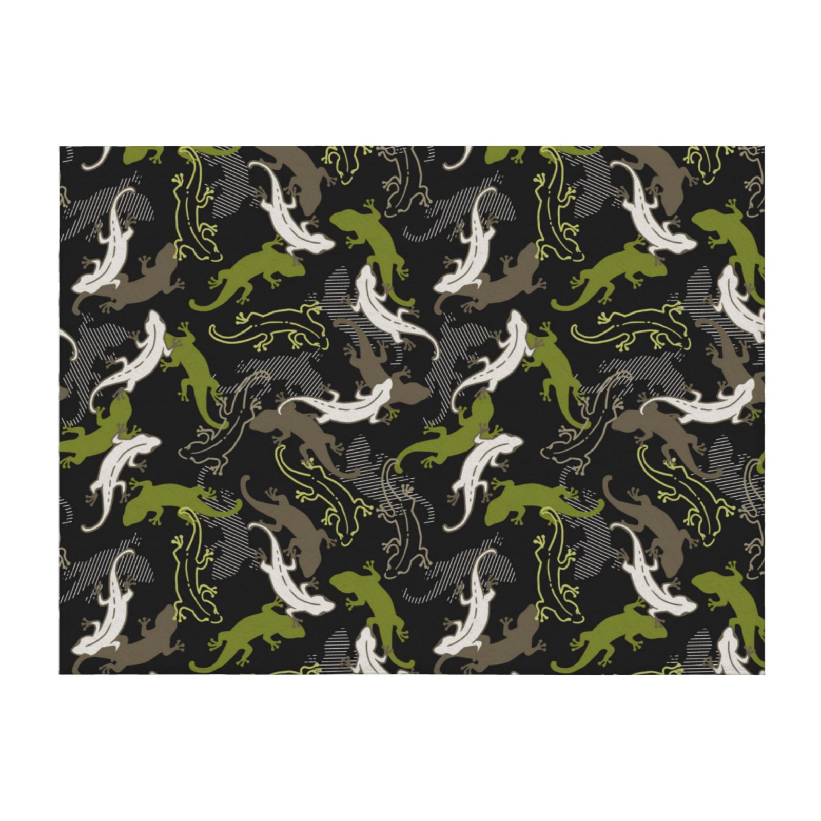 Throw Blanket for Couch - Cartoon Cute Lizard Gecko Green Super Soft ...