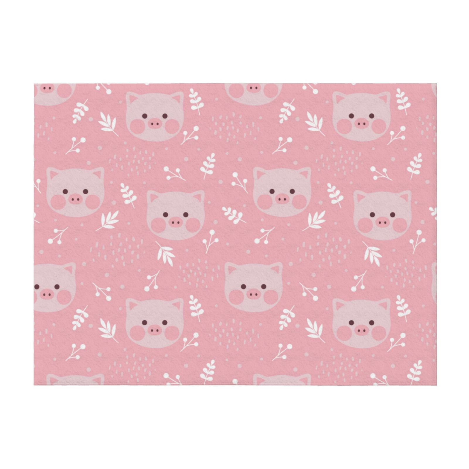 Throw Blanket for Couch, Cartoon Cute Pig Face Pink Super Soft Fuzzy ...