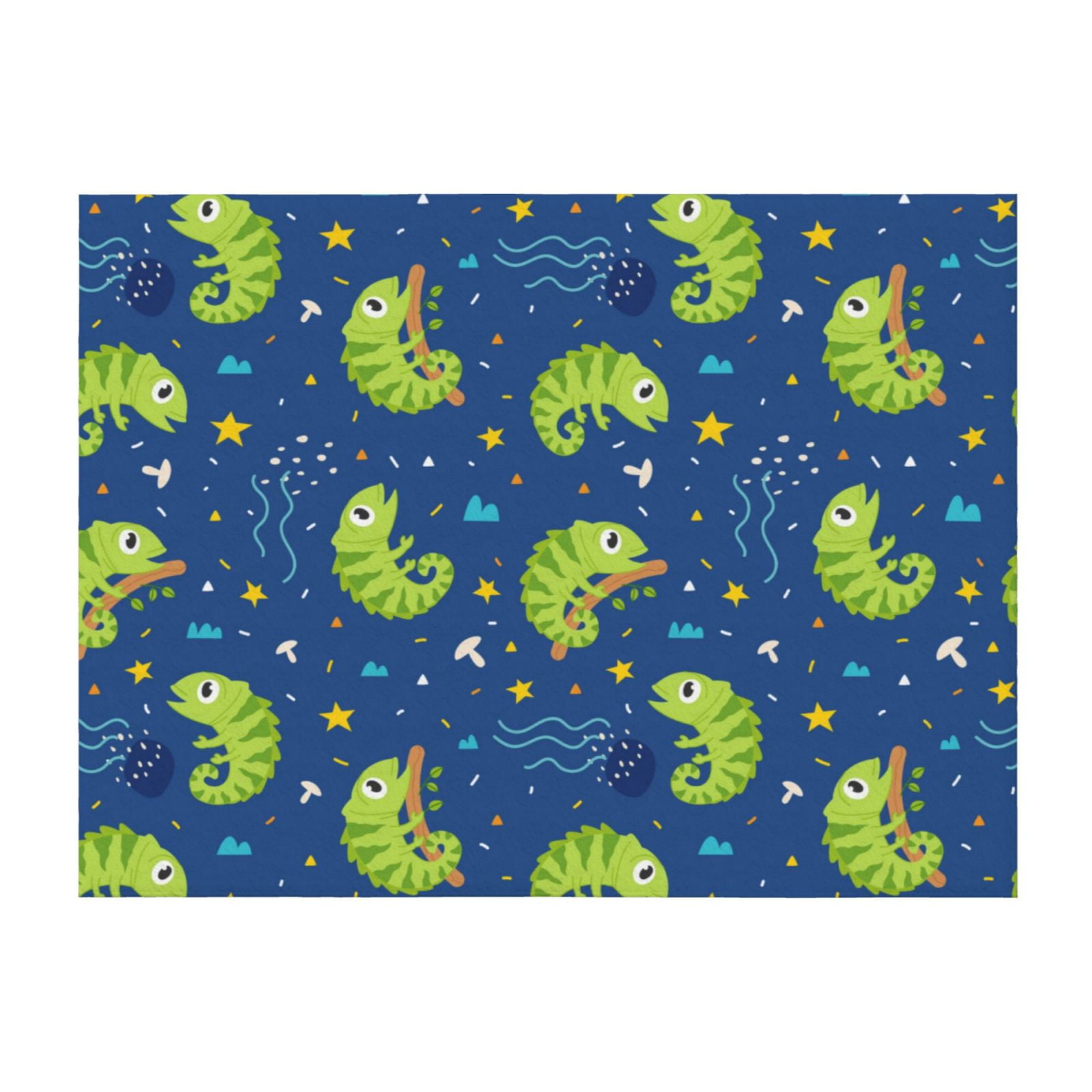 Throw Blanket for Couch - Cartoon Funny Chameleon Lizard Super Soft ...