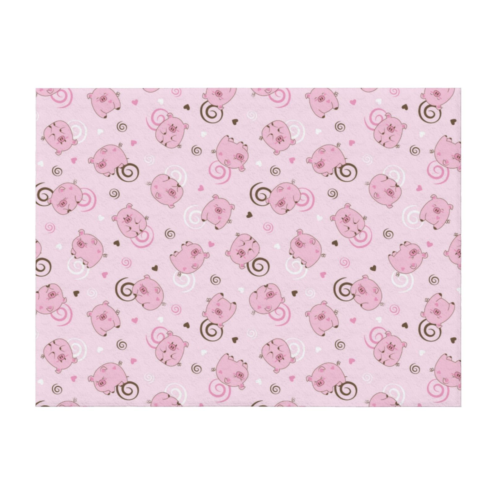 Throw Blanket for Couch - Charming Cartoon Pink Cute Pig Super Soft ...
